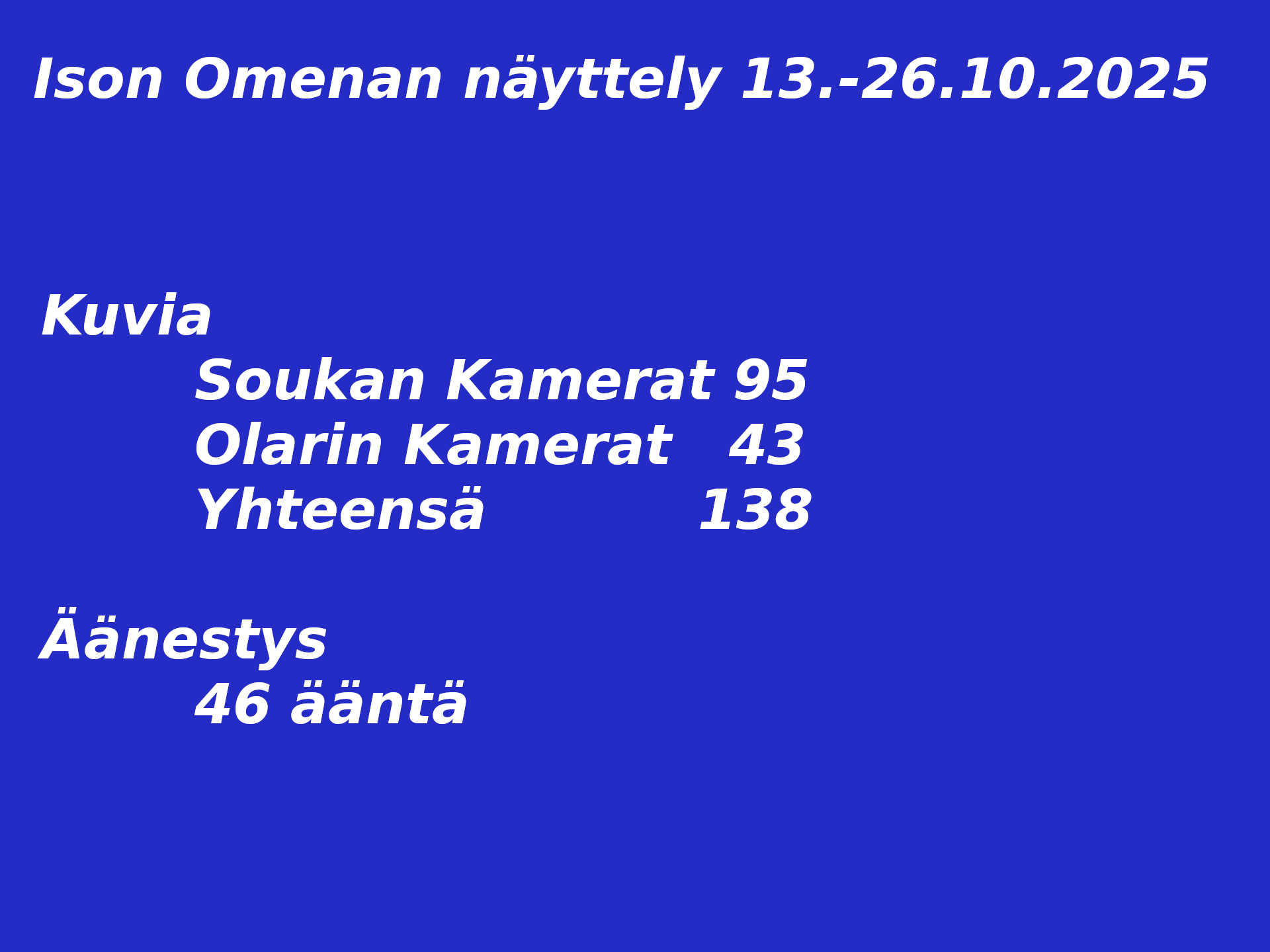 Yhteisnäyttely Ison Omenan kirjastossa 13. – 26. lokakuuta 2025 ...